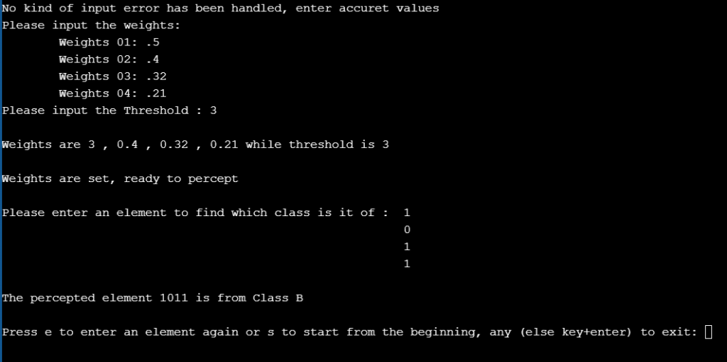 Single Layer Perceptron Learning Algorithm Program W Flowchart And Code In C Onlineclassnotes